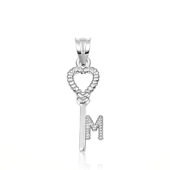 Element Shine | Jewelry | 925 Sterling Silver Heart Lock Key Letter M ...